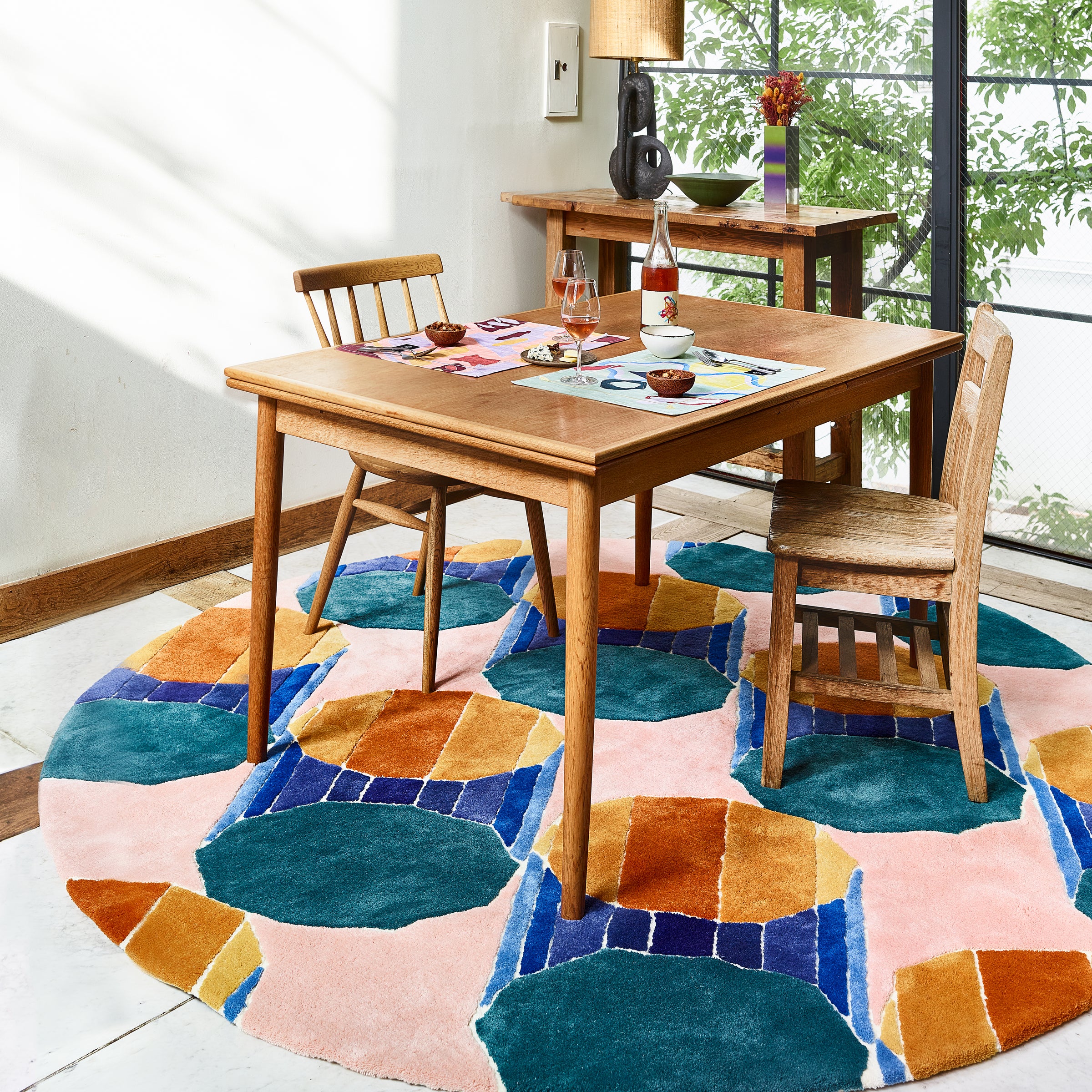 Big Circle Rug - Pattern of dimensional box #02