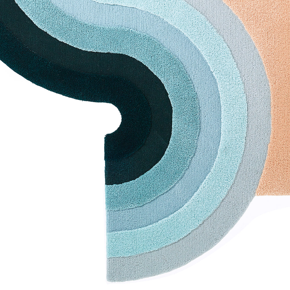 Wavy Gradient Rug - Orange x Yellow